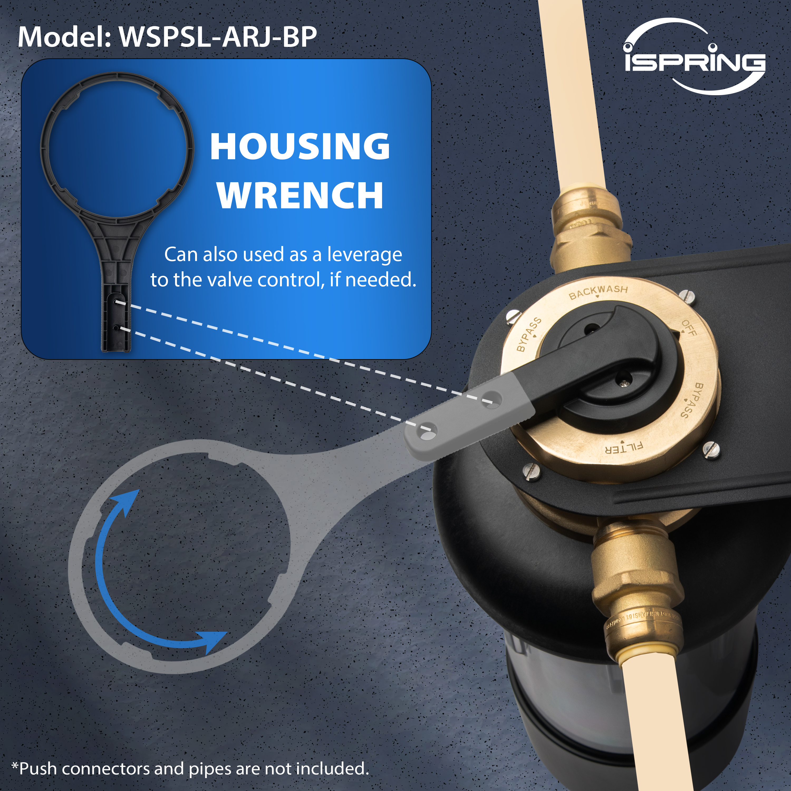 iSpring WSPSL-ARJ-BP, NSF Certified, Jumbo Spin Down Sediment Filter ...